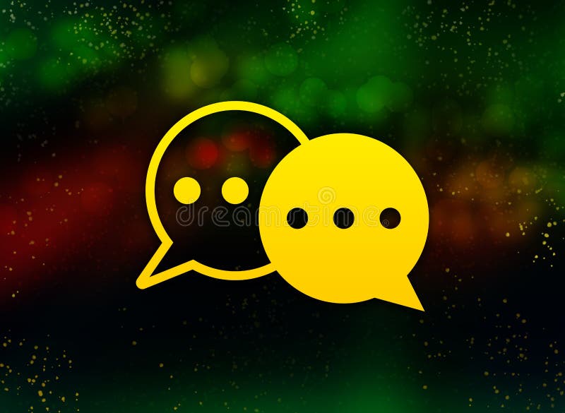 Conversation Icon Abstract Bokeh Dark Background Stock Illustration ...