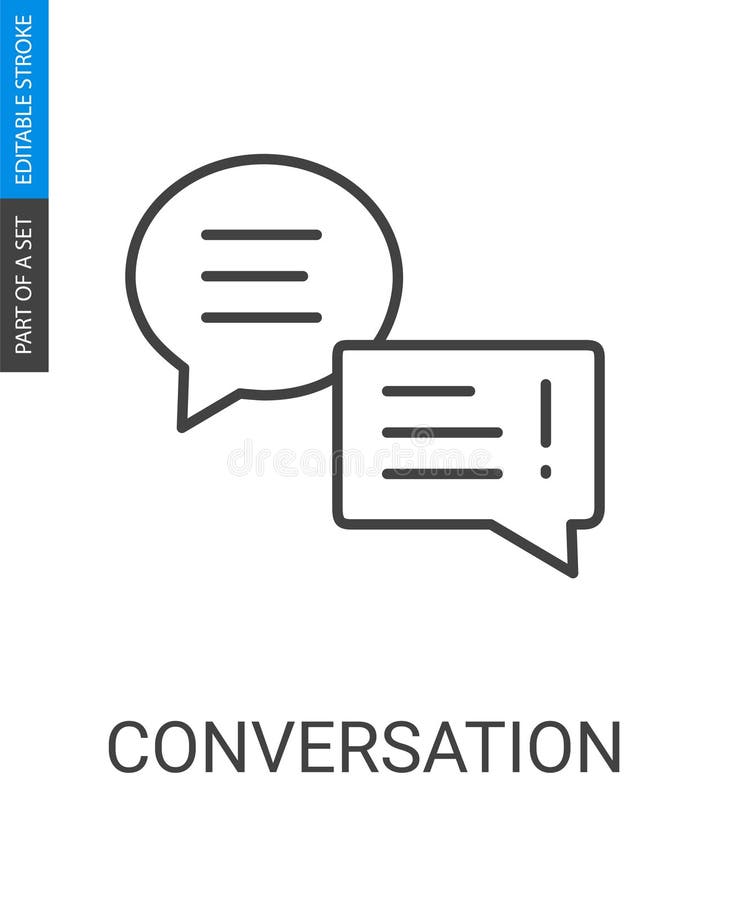 Conversation Icon. Conversation Chat Speech Bubbles Vector Design ...