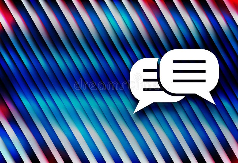 Conversation Icon Abstract Blue Background Illustration Design Stock ...