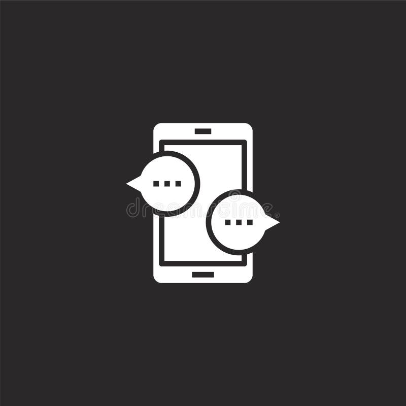 Conversation Icon. Filled Conversation Icon for Website Design and ...