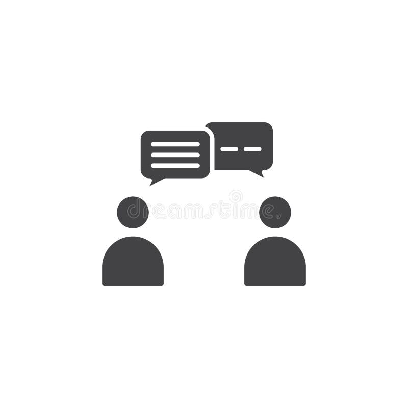 Conversation Icon Flat Simple Outline Set Stock Vector - Illustration ...