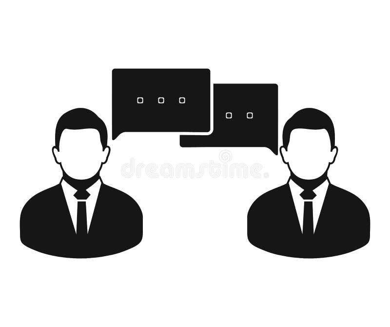 Conversation Icon. Flat Style Vector. Stock Vector - Illustration of ...