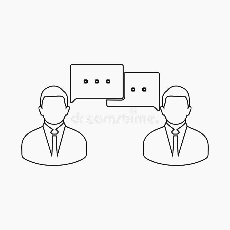 Conversation icon. stock vector. Illustration of concepts - 203336783