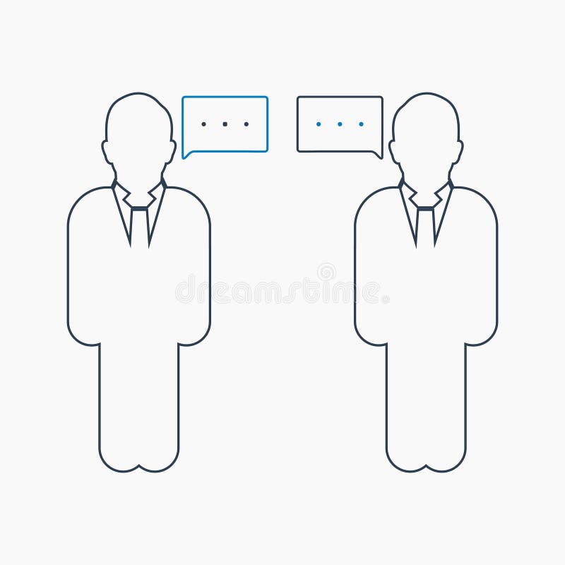 Conversation Icon. Line Style Vector Stock Vector - Illustration of ...