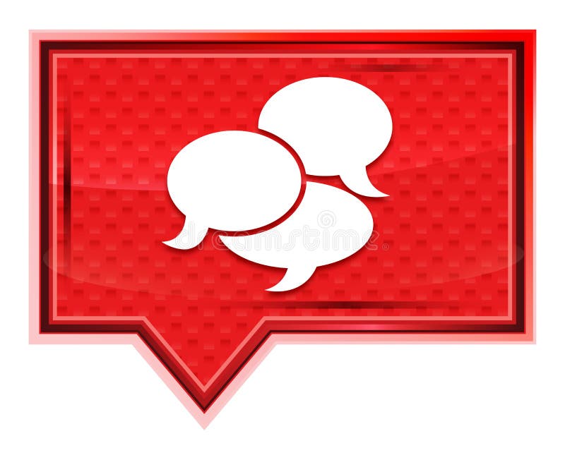 Conversation Icon Misty Rose Pink Banner Button Stock Illustration ...