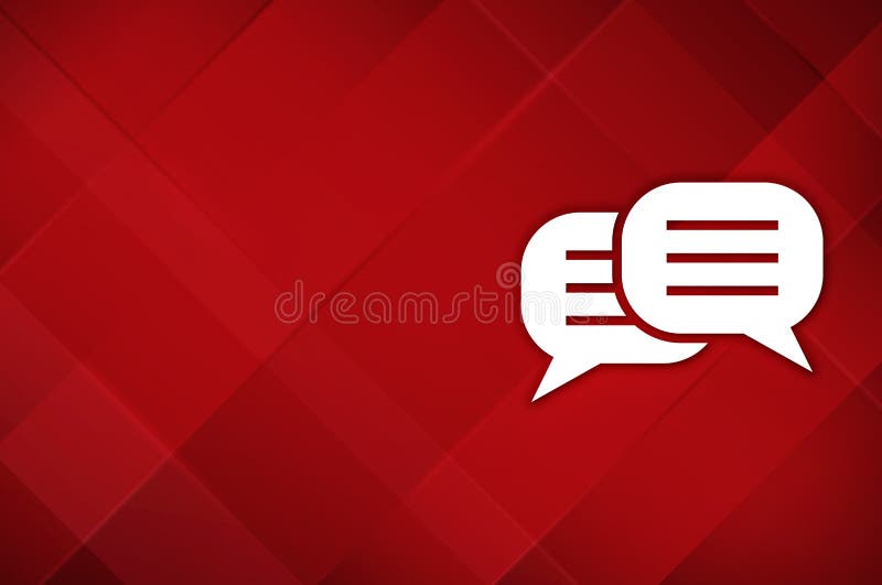Conversation Icon Modern Layout Design Abstract Red Background ...