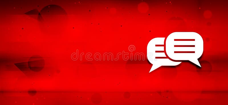 Conversation Icon Motion Art Abstract Red Banner Illustration Stock ...