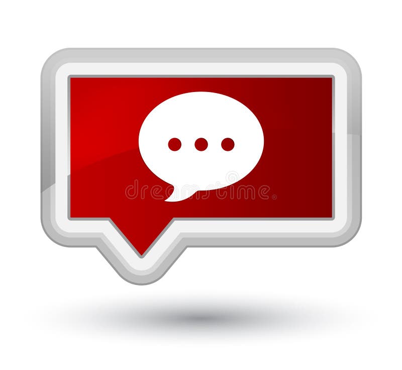 Conversation Icon Prime Red Banner Button Stock Illustration ...