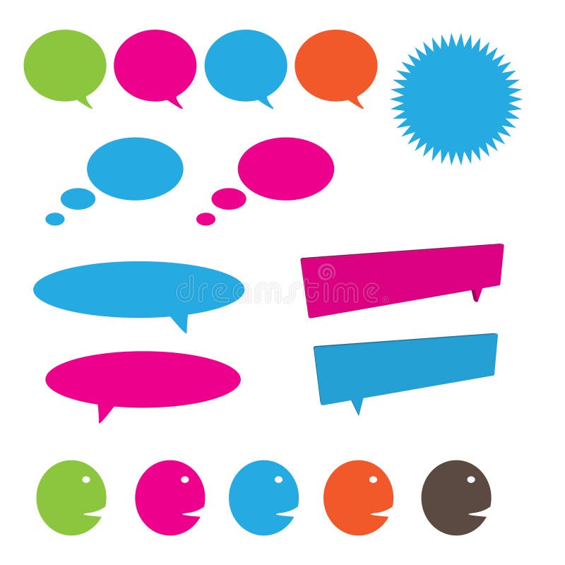 Speaking and Thinking Bubbles Stock Illustration - Illustration of ...