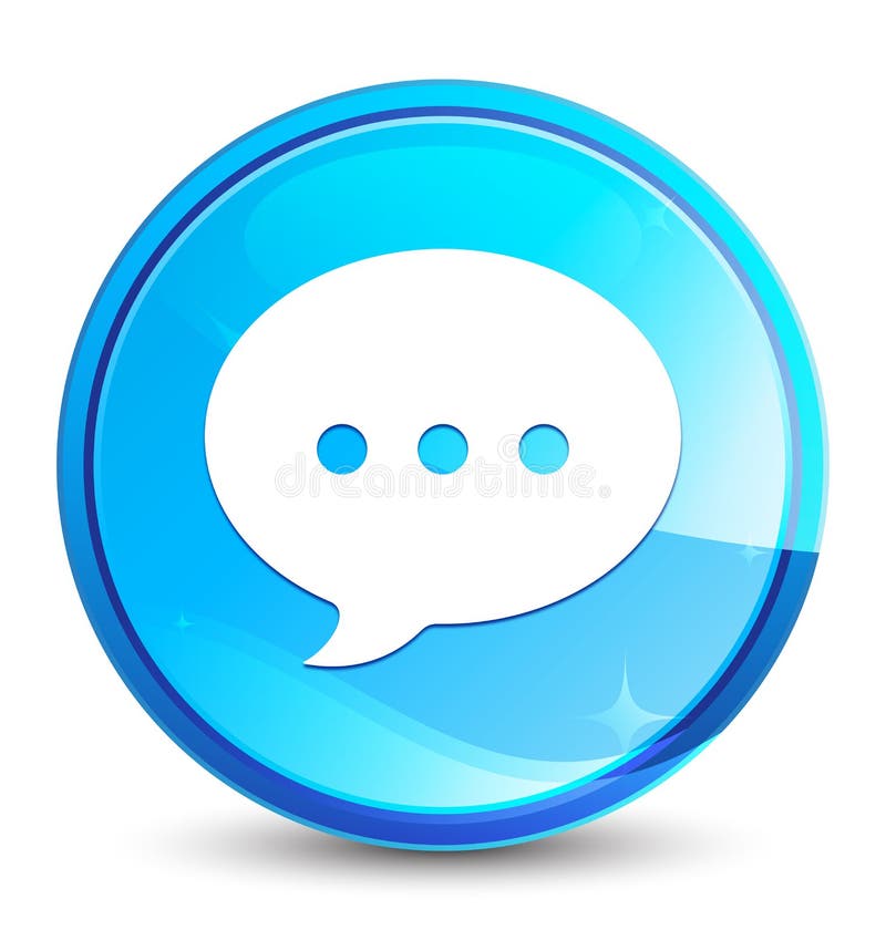 Conversation Icon Splash Natural Blue Round Button Stock Vector ...