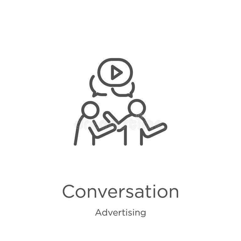 Conversation Icon Vector from Advertising Collection. Thin Line ...