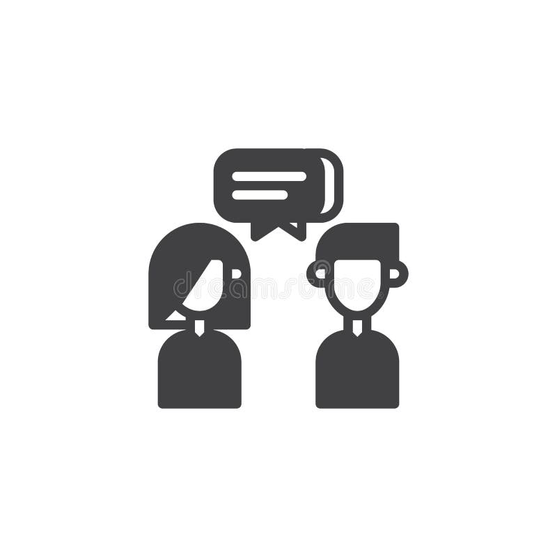 Conversation icon vector stock vector. Illustration of glyph - 100841748