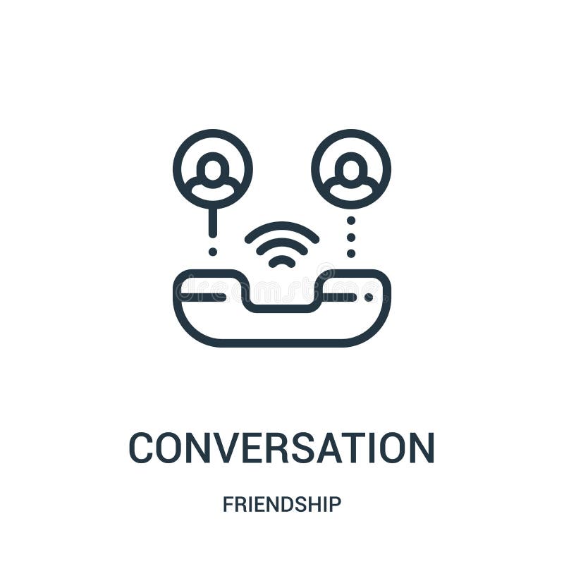 Conversation Icon Vector from Friendship Collection. Thin Line ...