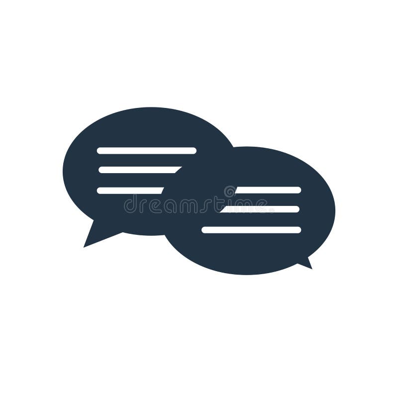 Conversation Icon Vector Isolated on White Background, Conversation ...