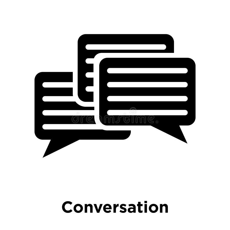 Conversation Icon Vector Isolated on White Background, Logo Concept of ...