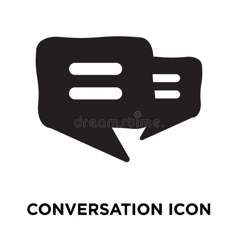 Conversation Icon Vector Sign And Symbol Isolated On White Background ...