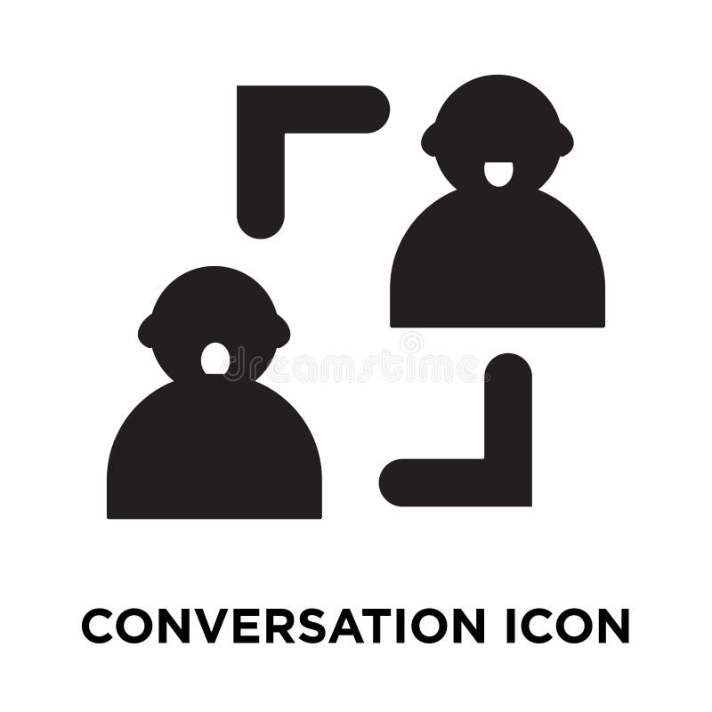 Conversation Concept Vector Linear Icon Isolated On Transparent Stock ...