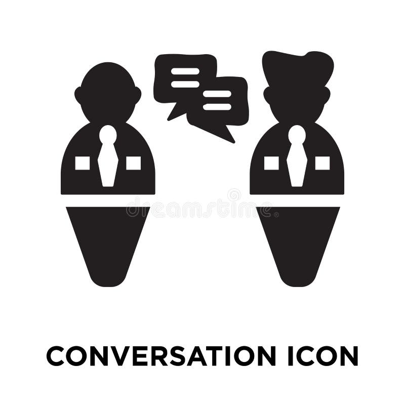 Conversation Icon Vector Isolated on White Background, Conversation ...
