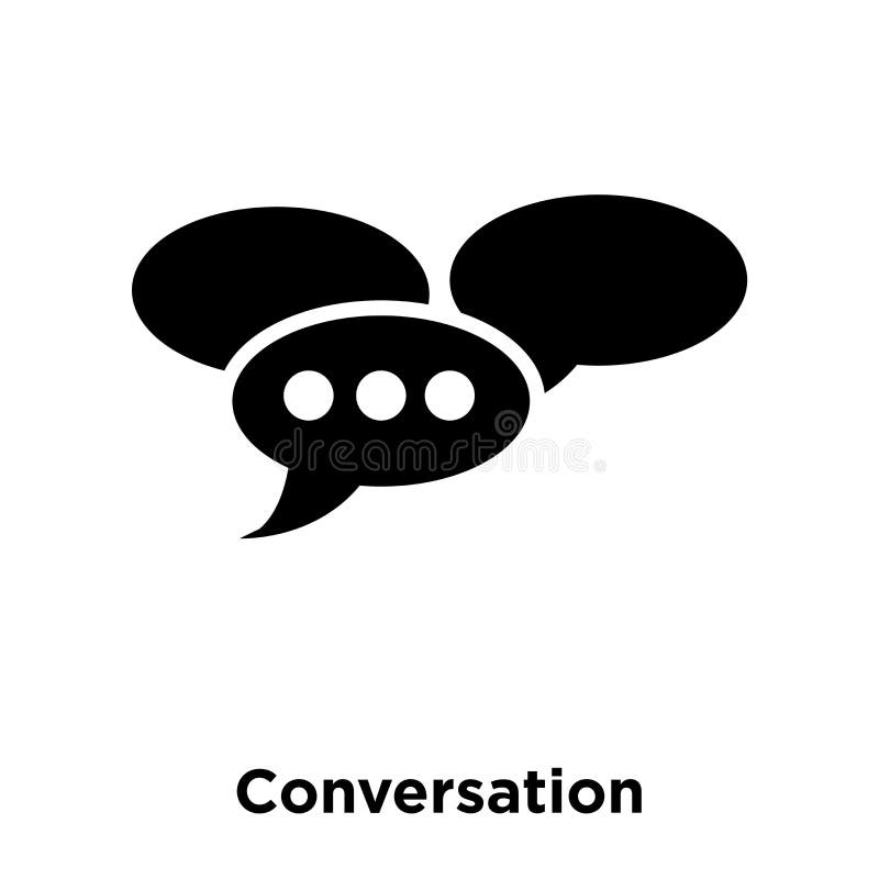 Conversation Icon Vector Isolated on White Background, Conversation ...
