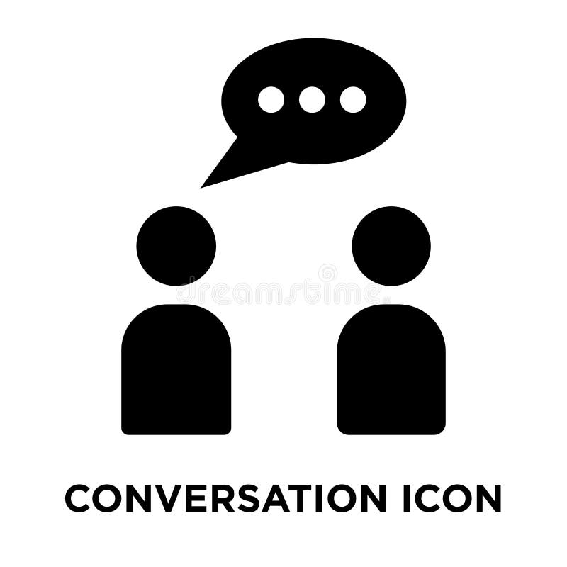 Conversation Icon Vector Isolated on White Background, Conversation ...