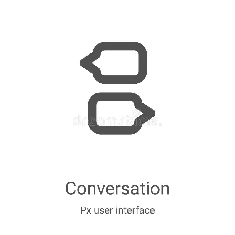 Conversation Icon Vector from Px User Interface Collection. Thin Line ...