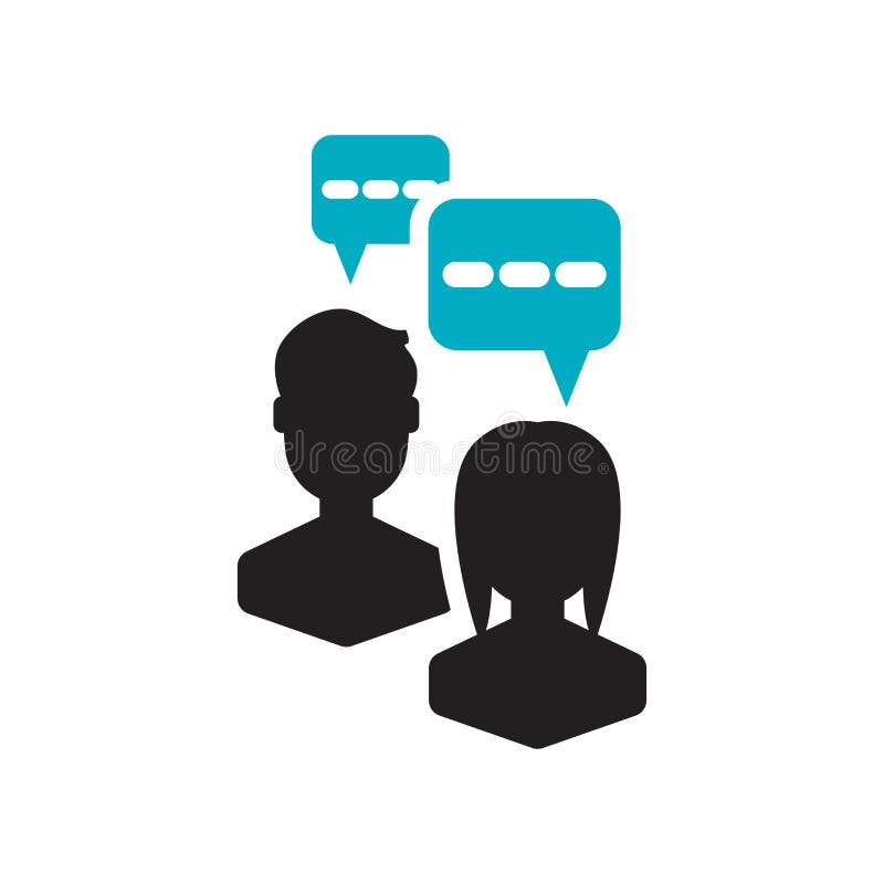 Conversation Icon Vector Sign And Symbol Isolated On White Background ...