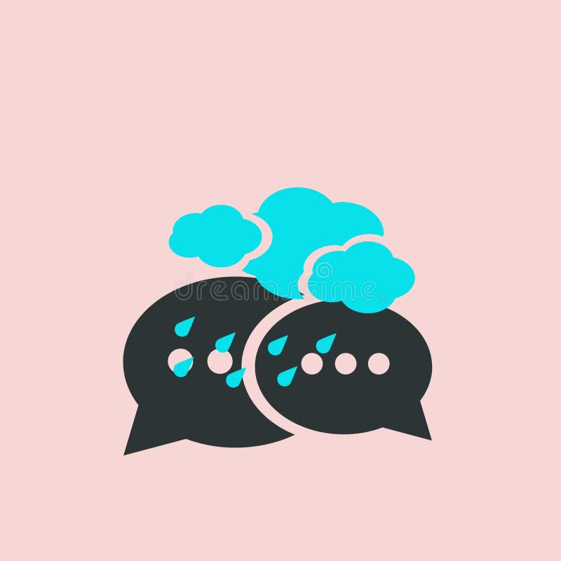 Conversation Ilutration Sms Rain Stock Illustration - Illustration of ...