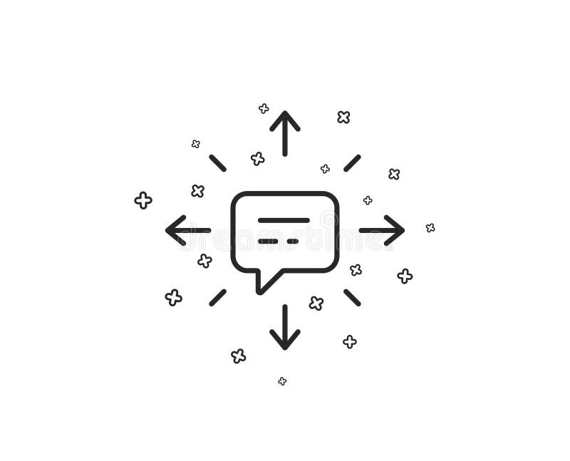 Conversation Line Icon. Chat Messages or SMS. Vector Stock Vector ...