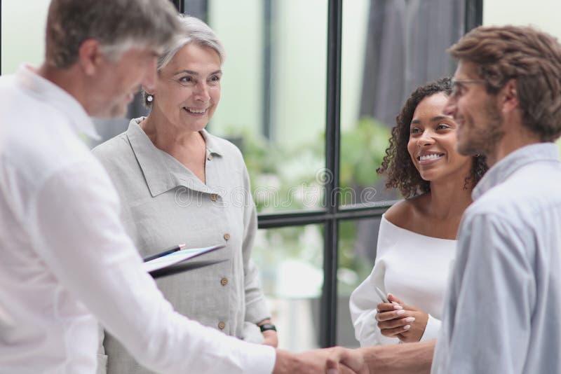 Conversation between Managers and Employees in the Office Stock Image ...