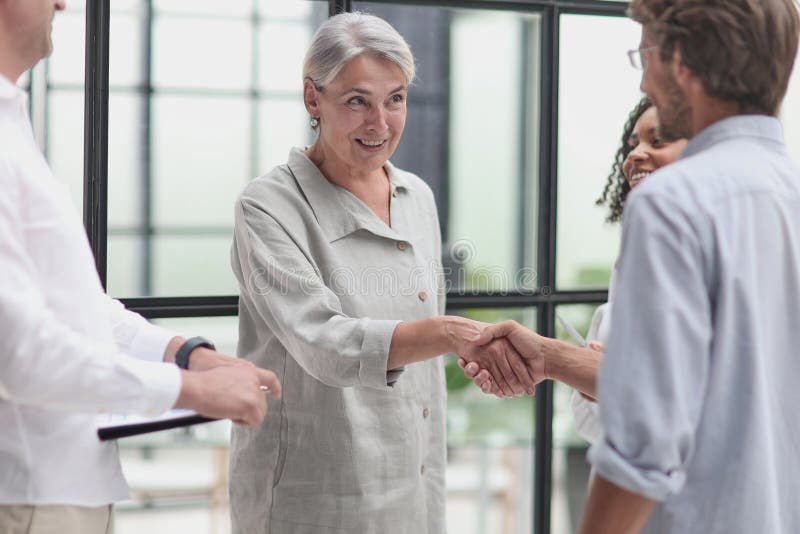 Conversation between Managers and Employees in the Office Stock Image ...