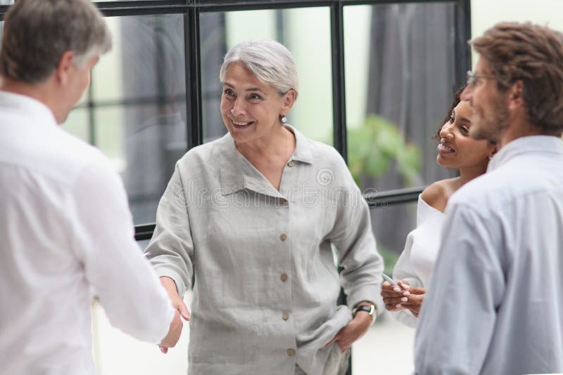 Conversation between Managers and Employees in the Office Stock Image ...