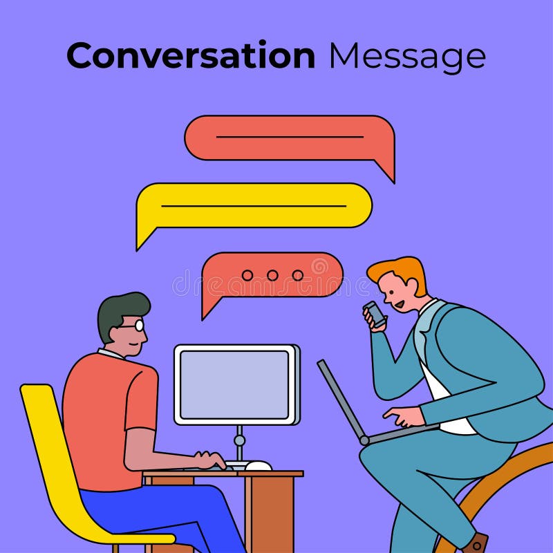 Conversation Message People Stock Vector - Illustration of business ...