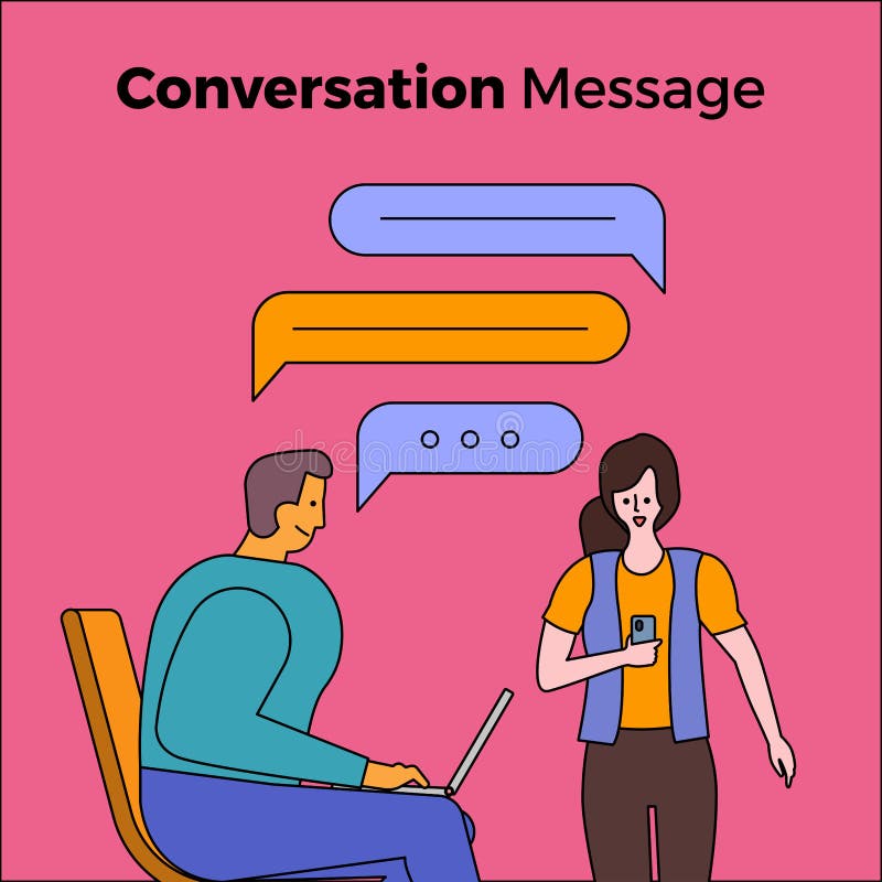 Conversation Message People Stock Vector - Illustration of business ...