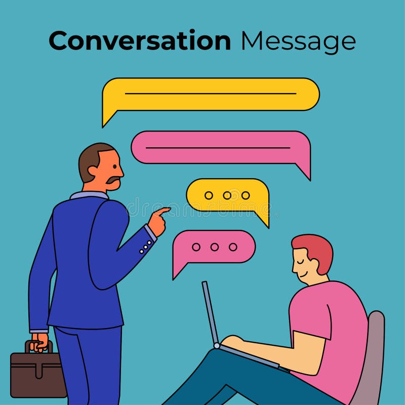 Conversation Message People Stock Vector - Illustration of business ...
