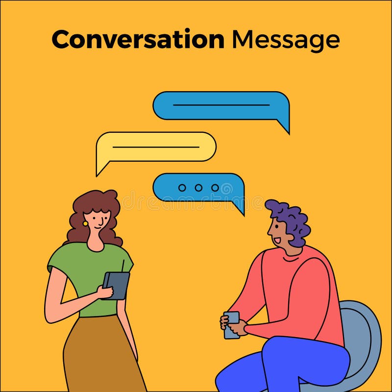 Conversation Message People Stock Vector - Illustration of person ...