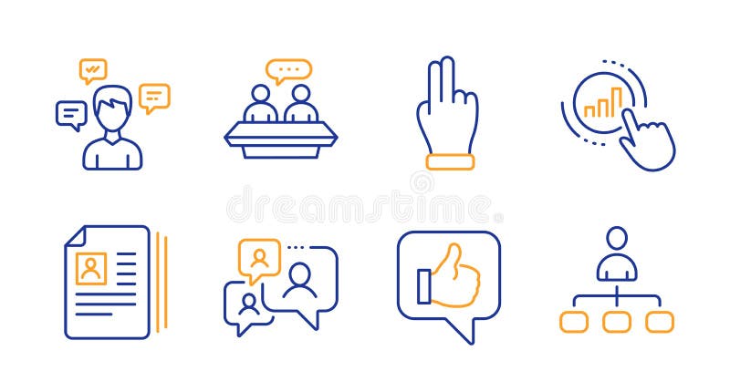 Conversation Messages, Graph Chart and Support Chat Icons Set ...