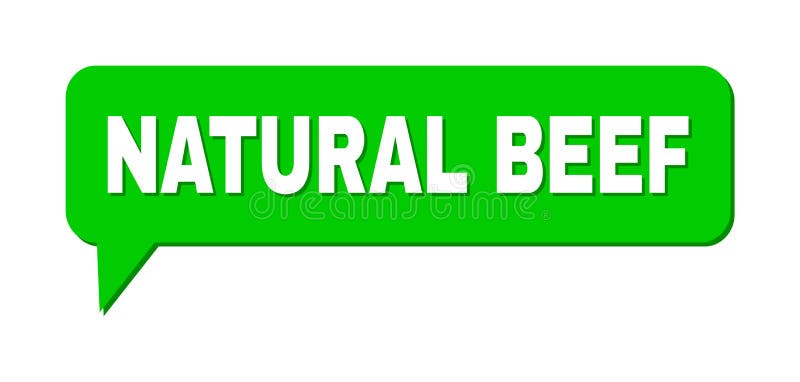 Speech NATURAL BEEF Colored Cloud Message Stock Vector - Illustration ...