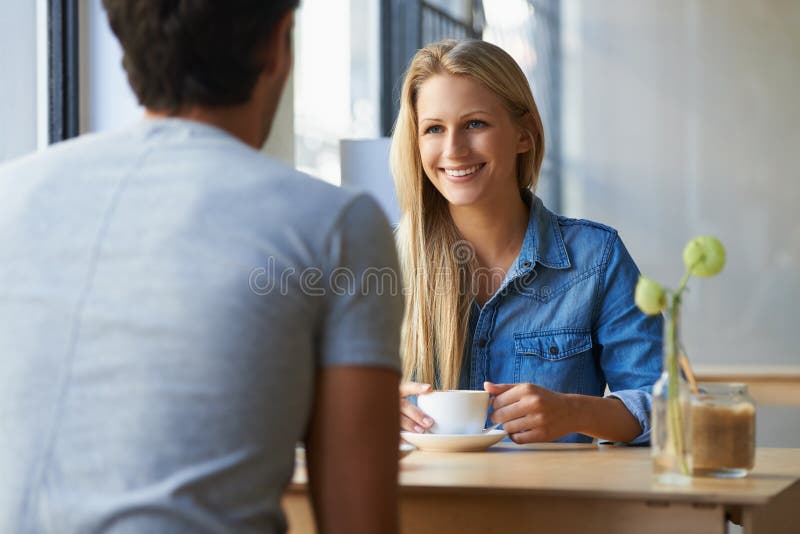Conversation Over Coffee. Cropped Shot of an Affectionate Young Couple ...