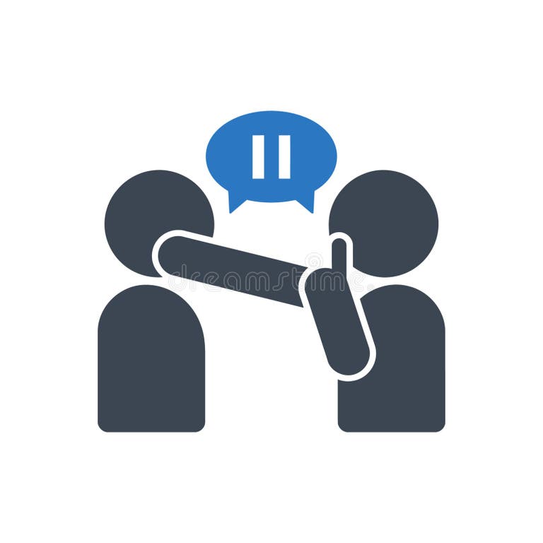 Conversation Pause Bubble Icon Stock Vector - Illustration of ...