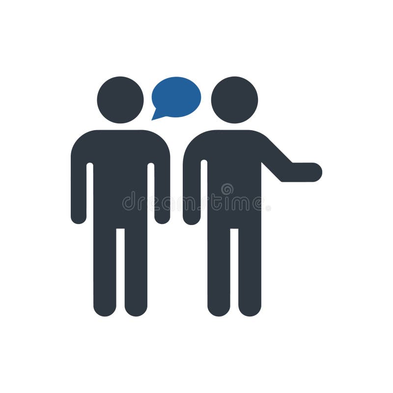 Conversation between People Icon Stock Vector - Illustration of symbol ...