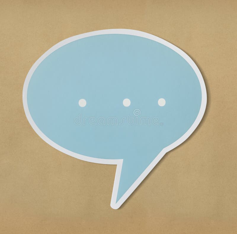 Conversation Speech Bubble Cut Out Icon Stock Photo - Image of symbol ...