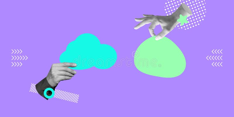 Conversation, Talking, Chat Concept. Hands Holding Empty Speech Bubbles ...