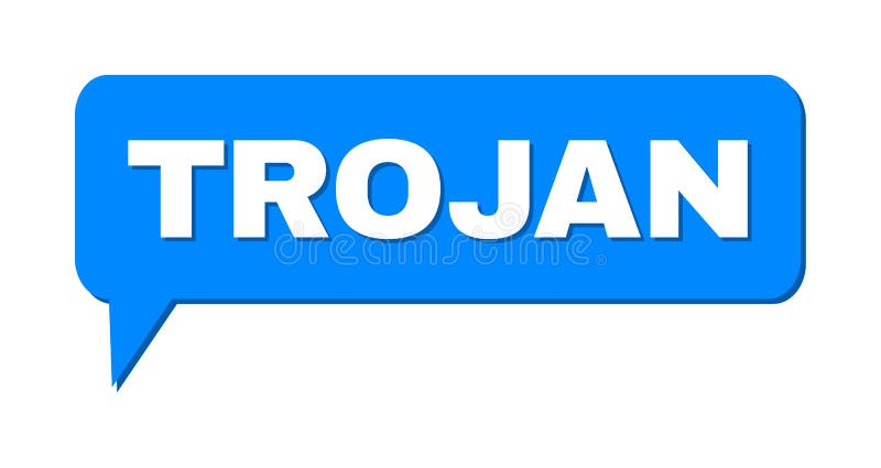 Speech TROJAN Colored Bubble Message Stock Vector - Illustration of ...