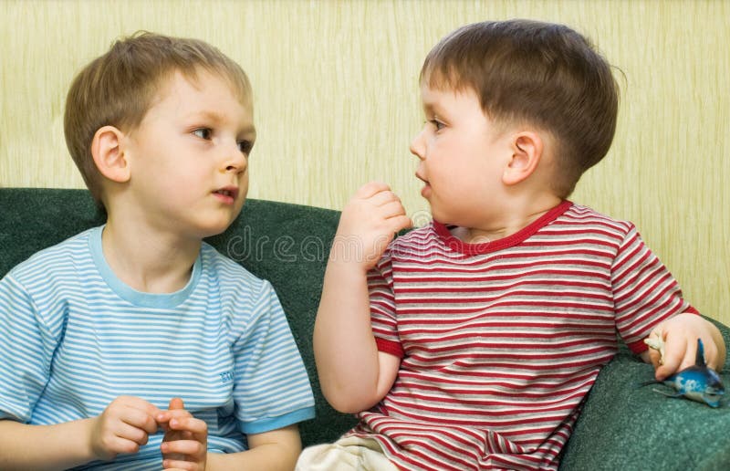 Conversation Of Two Friends Stock Image - Image of expression, emotion ...