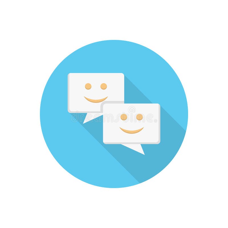 Conversation Vector Flat Colour Icon Stock Vector - Illustration of ...