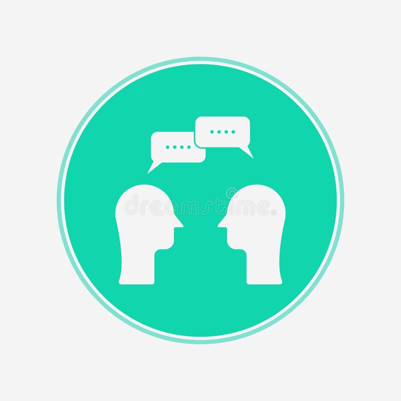 Conversation Vector Icon Sign Symbol Stock Vector - Illustration of ...