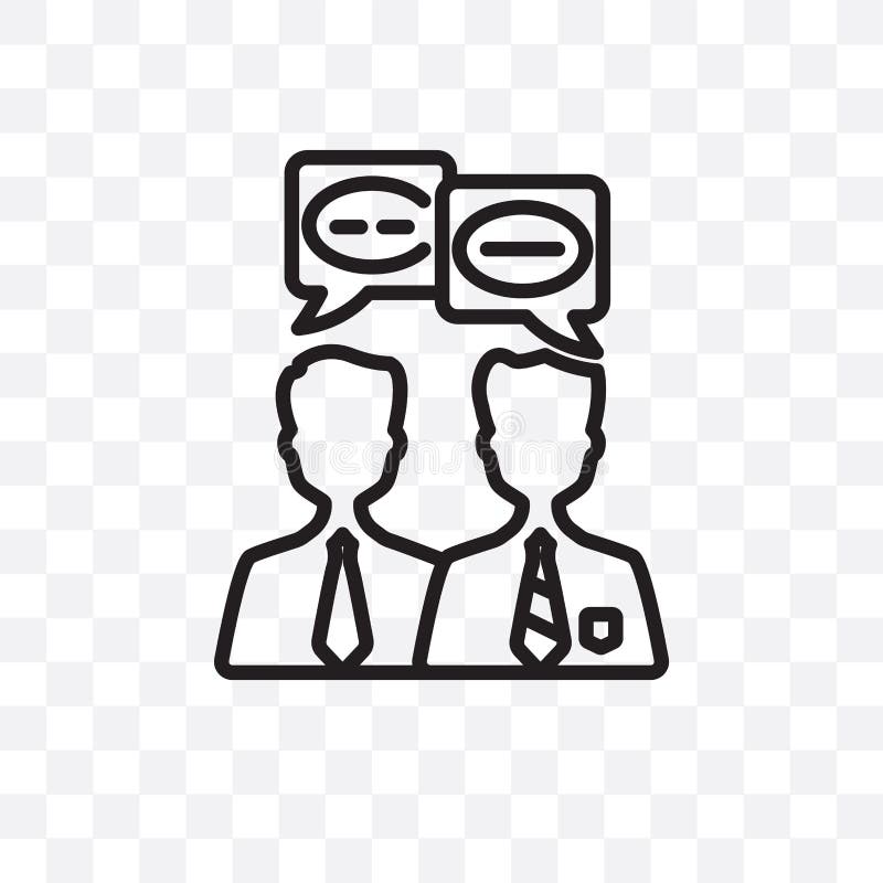 Conversation Vector Linear Icon Isolated on Transparent Background ...