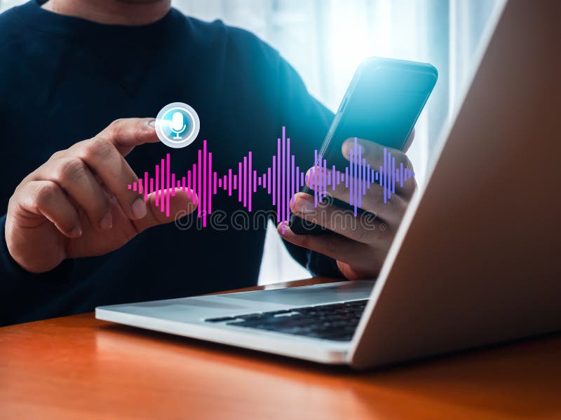 Conversation Voice Search Application Technology Concept. AI ...