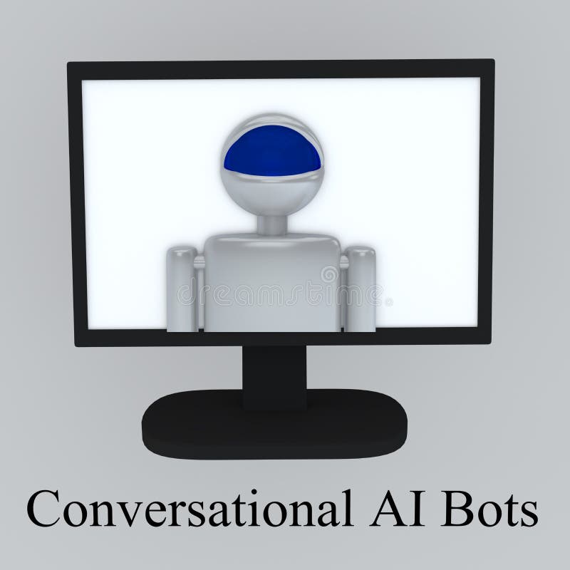 Conversational AI Bots Concept Stock Illustration - Illustration of ...