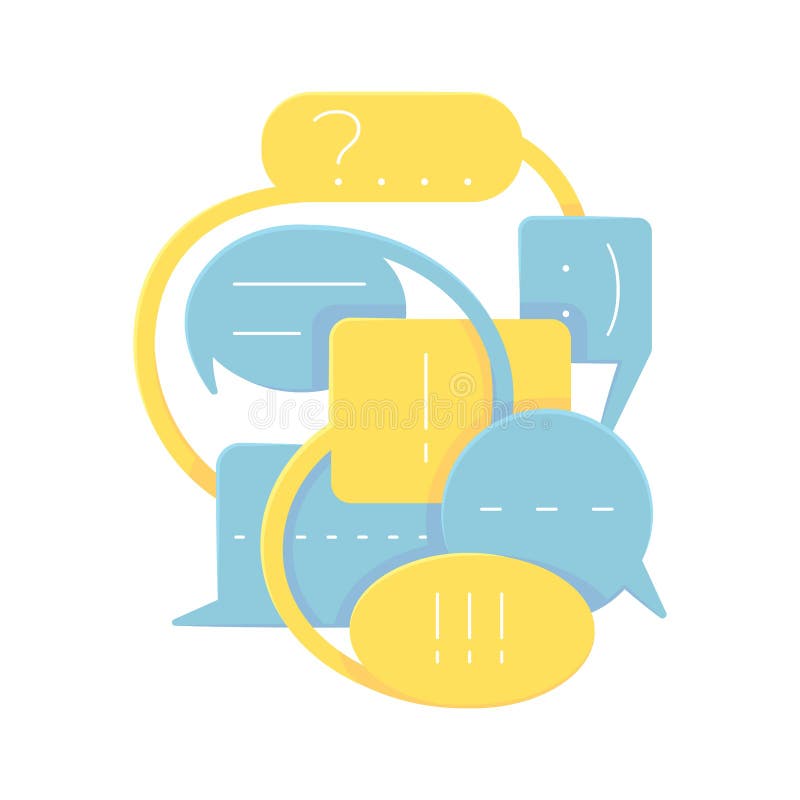 Conversational Bubbles of Different Shapes and Sizes. Concept of ...